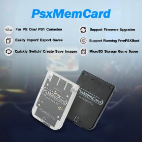 Psxmemcard PS1 Memory Card with 512MB microSD card – Bitfunx
