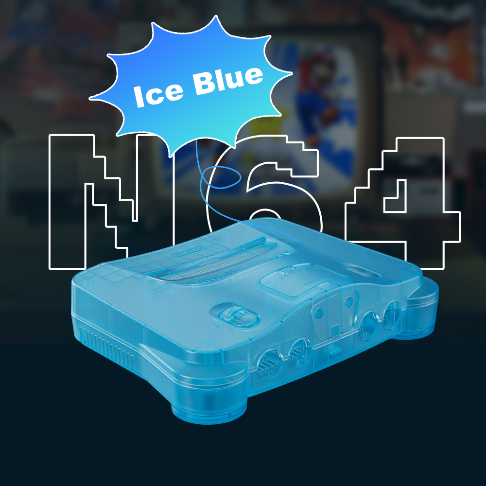 Ice Blue N64 Replacement Shell Transparent Case – Bitfunx