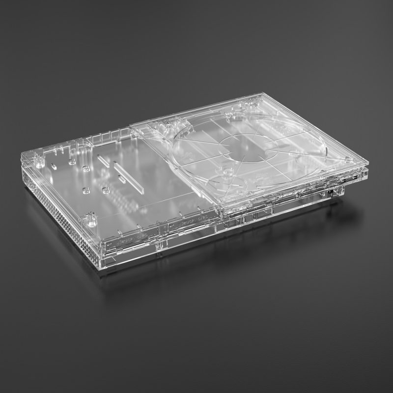 Transparent Game Console Replacement Shell For PS2 Slim – Bitfunx