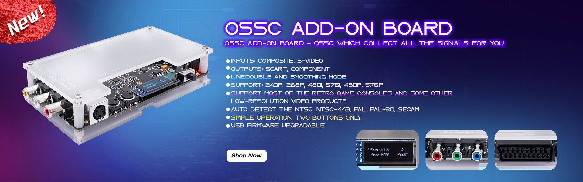 2OSSC-ADDON board – Bitfunx