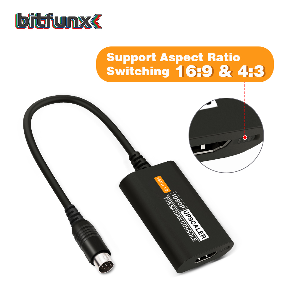 SATURN 2X LINE DOUBLER HDMI Adapter for SEGA Saturn MD MEGA Drive Mega ...